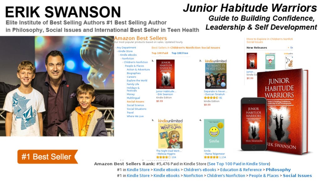 Erik Swanson Hits Six-Time #1 Amazon Best-Seller List with his book “Junior Habitude Warriors ...